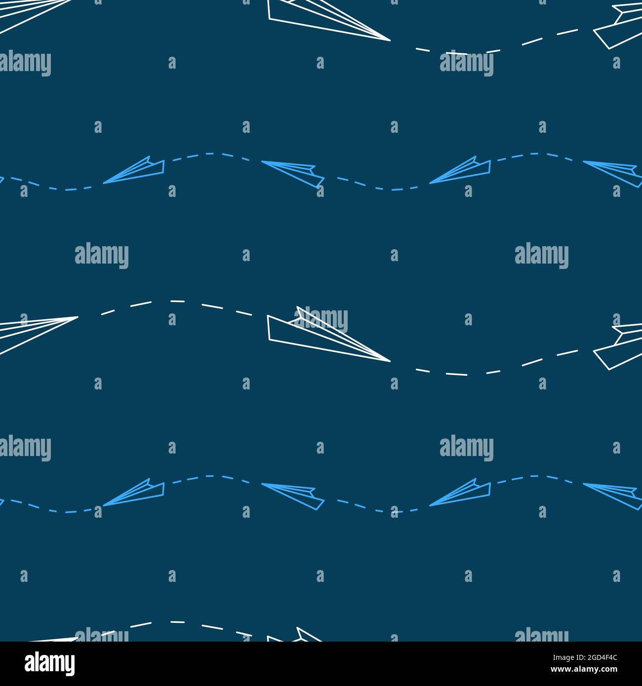 Horizontal lines of airplane routes seamless pattern, background ...