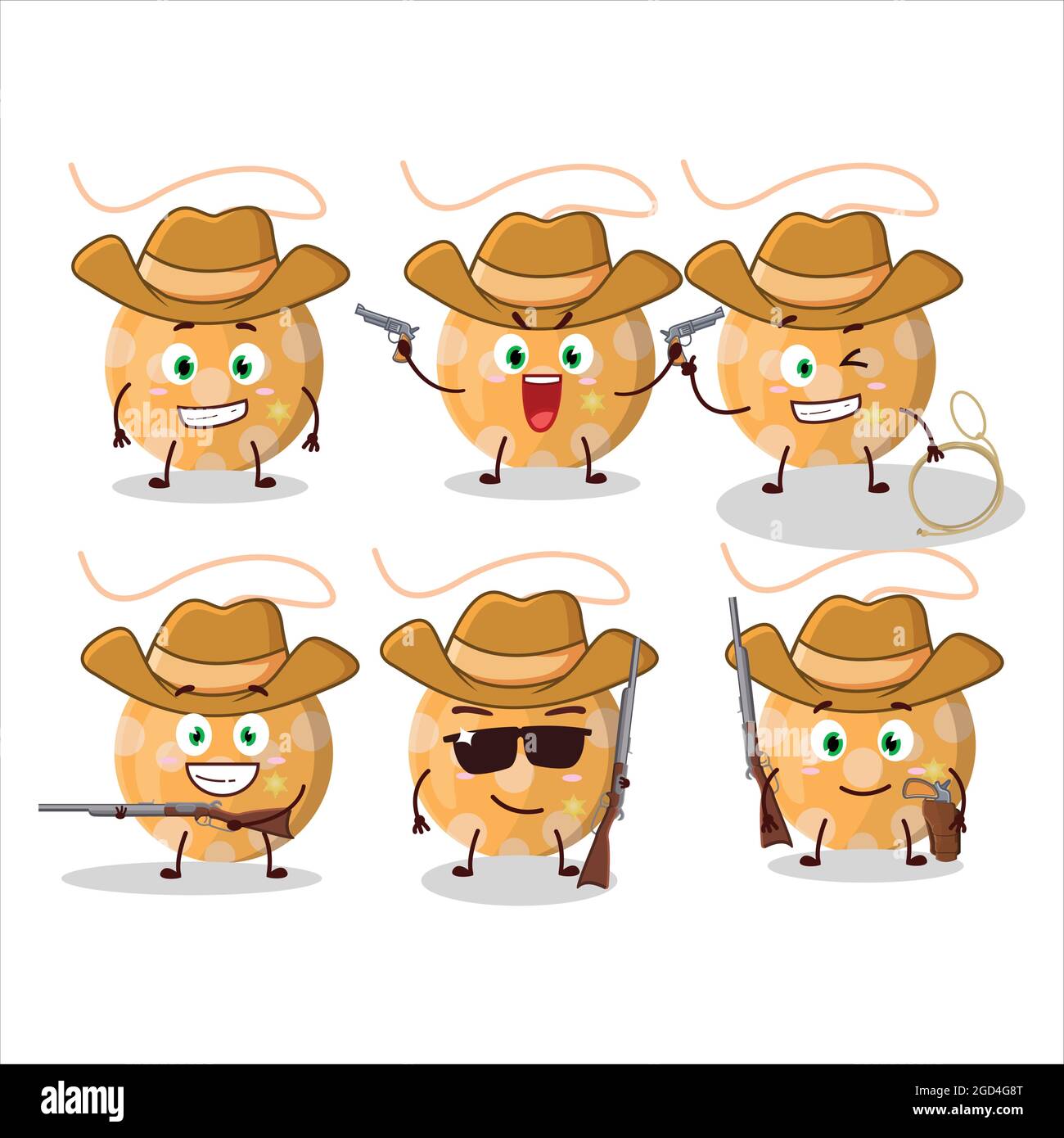 Cool cowboy christmas lights orange cartoon character with a cute hat ...