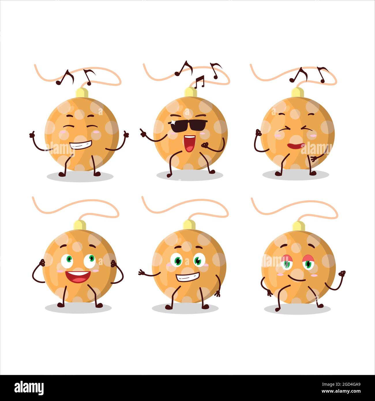 An image of christmas lights orange dancer cartoon character enjoying ...