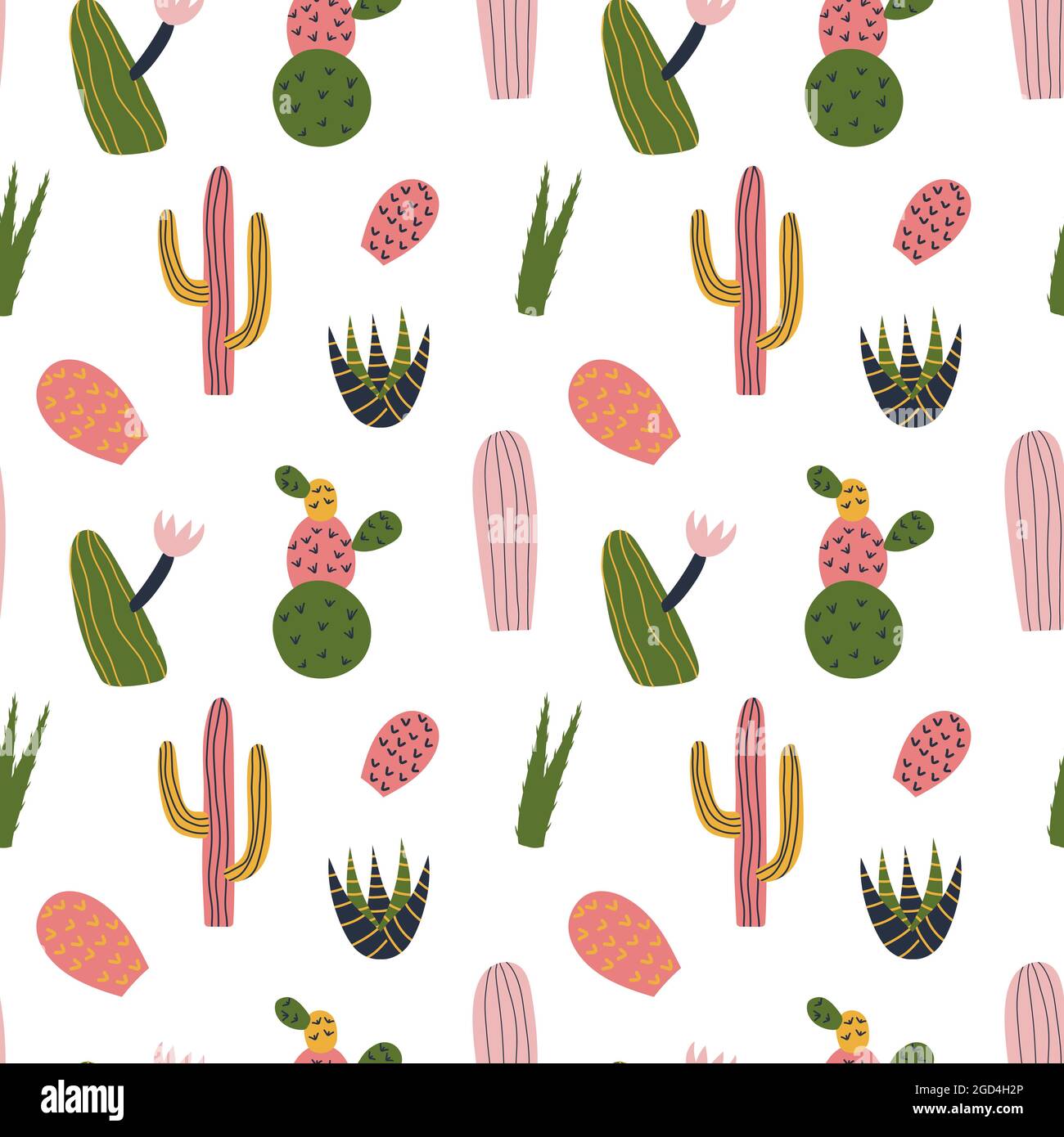 Cactus Pattern Wallpaper