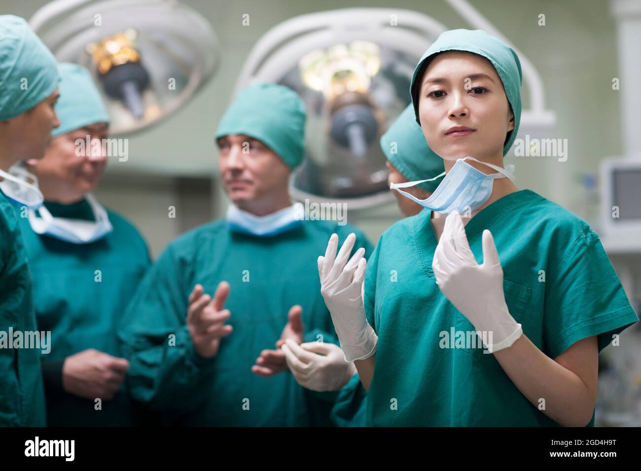 Serious medical team using hi-res stock photography and images - Alamy