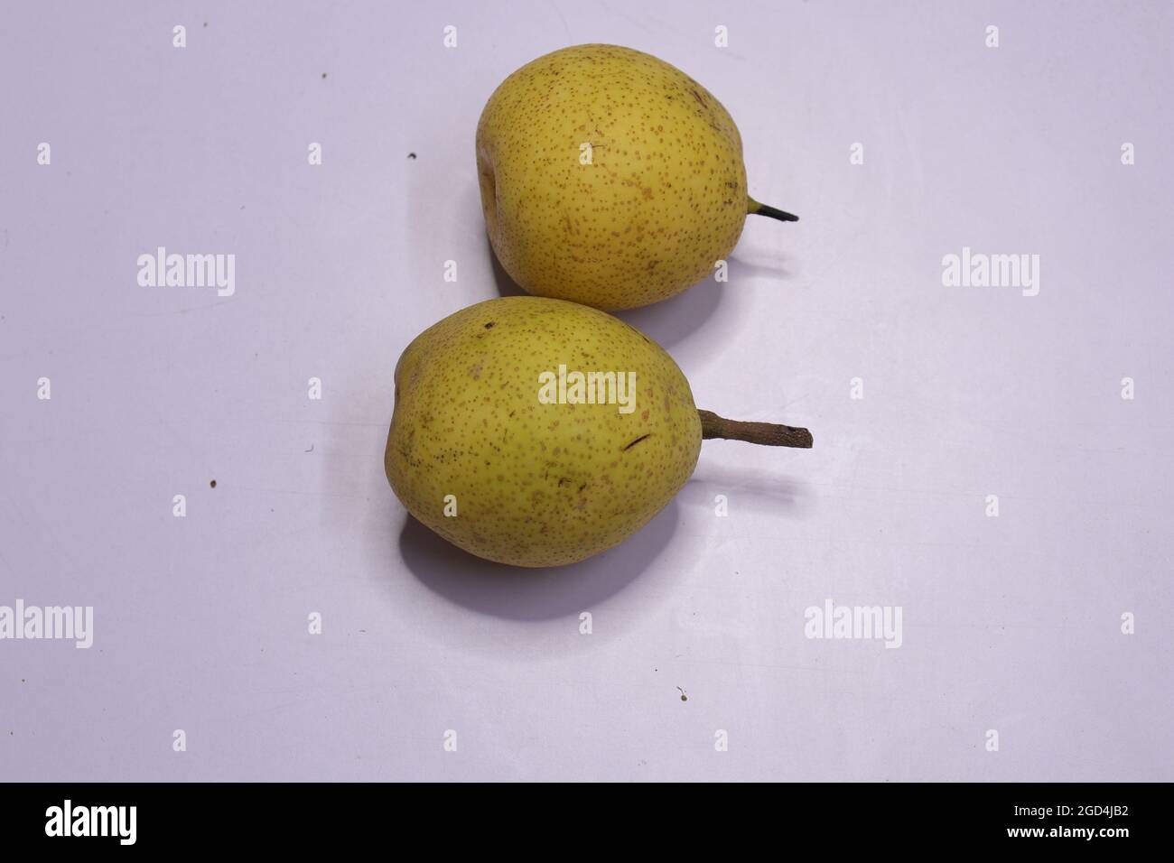 Eco Organic Ripe Pear Fruit Isolated on White Background Stock Photo ...