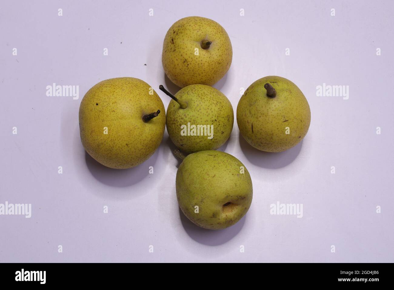 Eco Organic Ripe Pear Fruit Isolated on White Background Stock Photo ...
