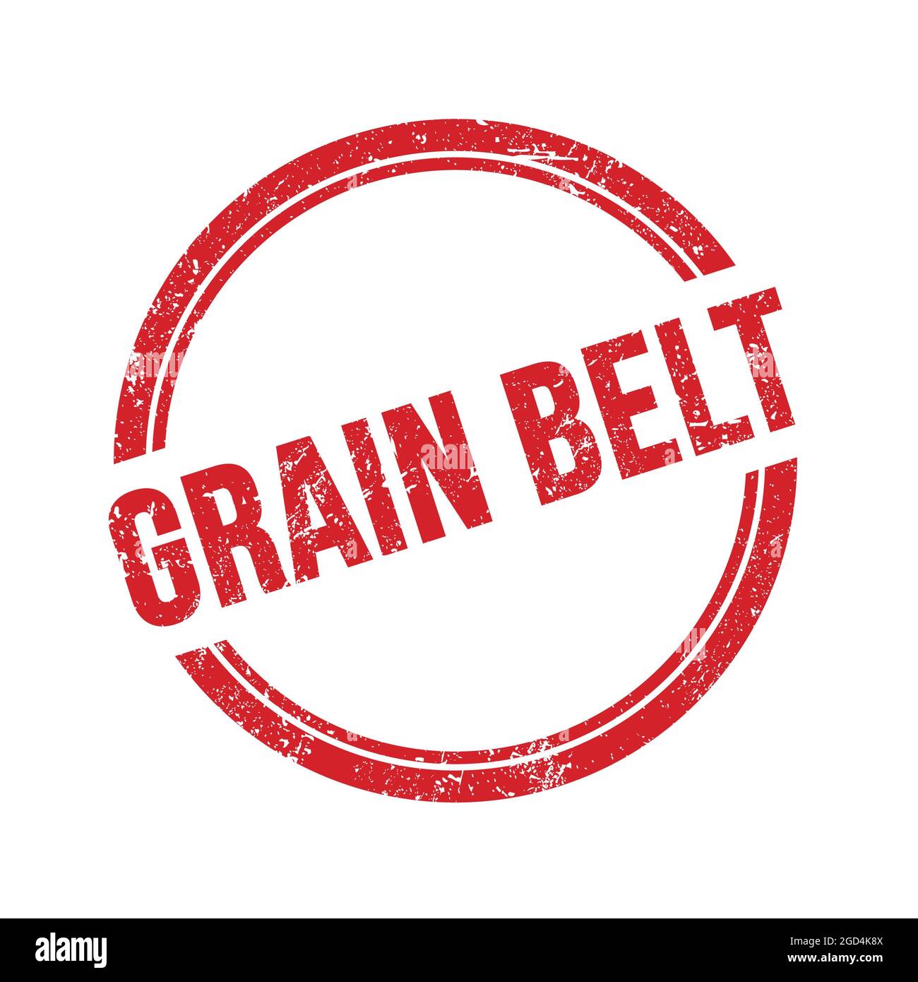 GRAIN BELT text written on red grungy vintage round stamp Stock Photo ...