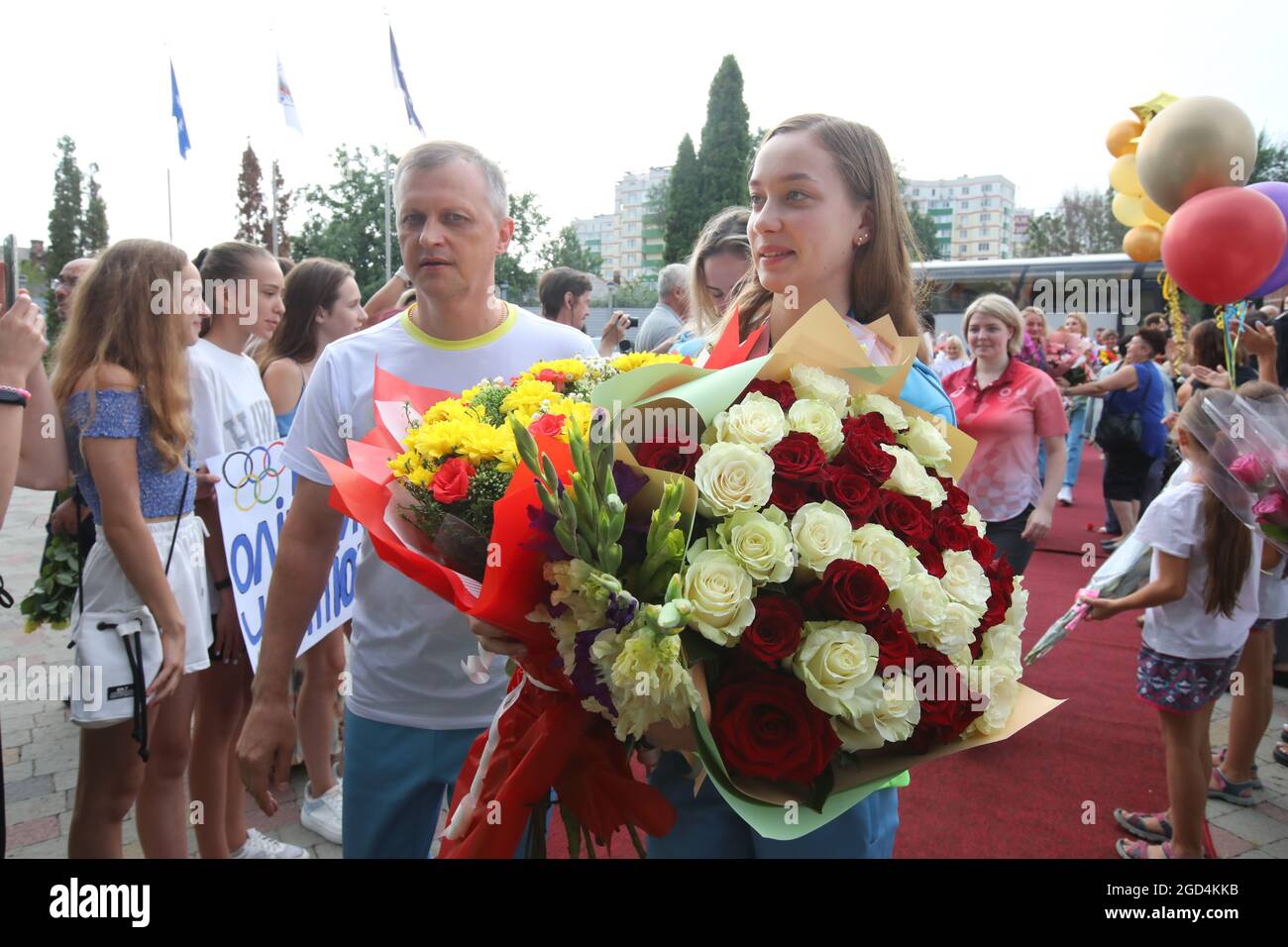 KHARKIV, UKRAINE - AUGUST 11, 2021 - Members of the national team in ...