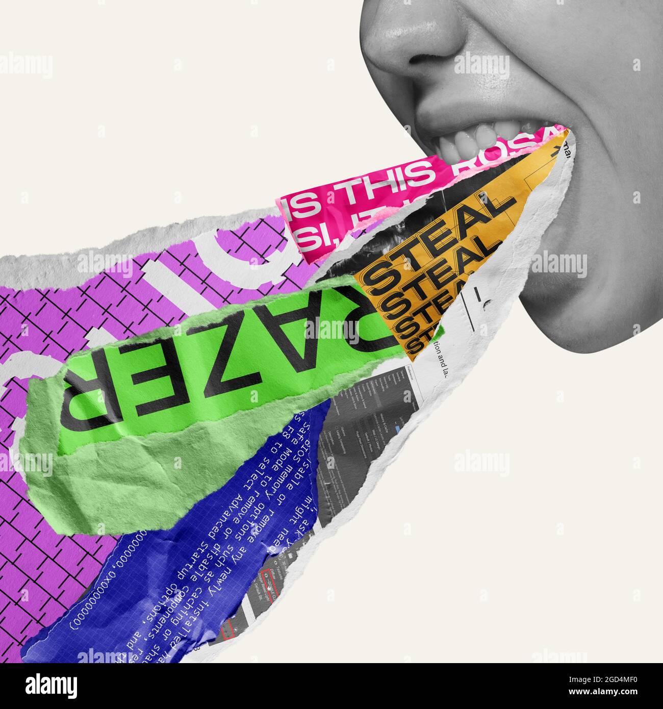 Modern design, contemporary art collage. Inspiration, idea, trendy ...