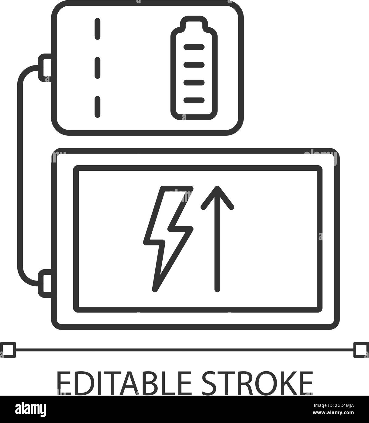 Powerbank for tablet linear manual label icon Stock Vector Image & Art ...