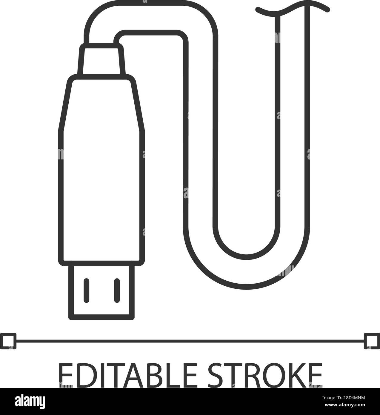 Micro USB output linear manual label icon Stock Vector Image & Art - Alamy