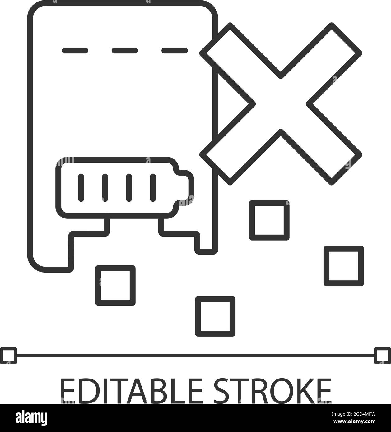 Dont shred powerbank linear manual label icon Stock Vector Image & Art ...