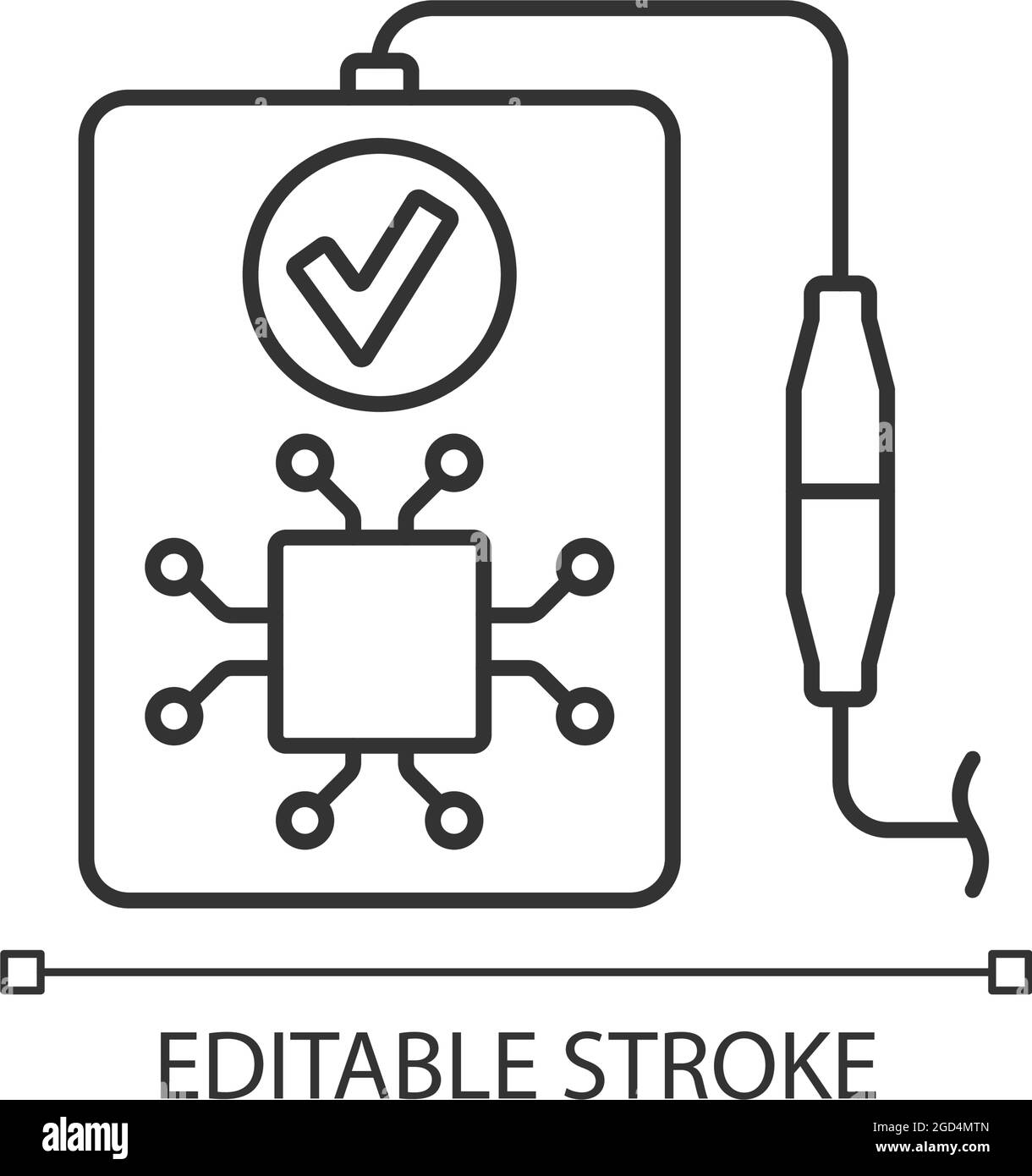 Intelligent recognition linear manual label icon Stock Vector Image ...