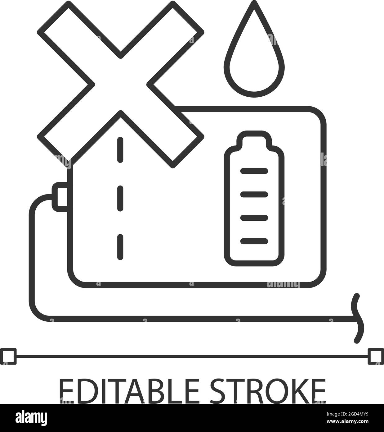 Avoid rain and wet locations linear manual label icon Stock Vector ...