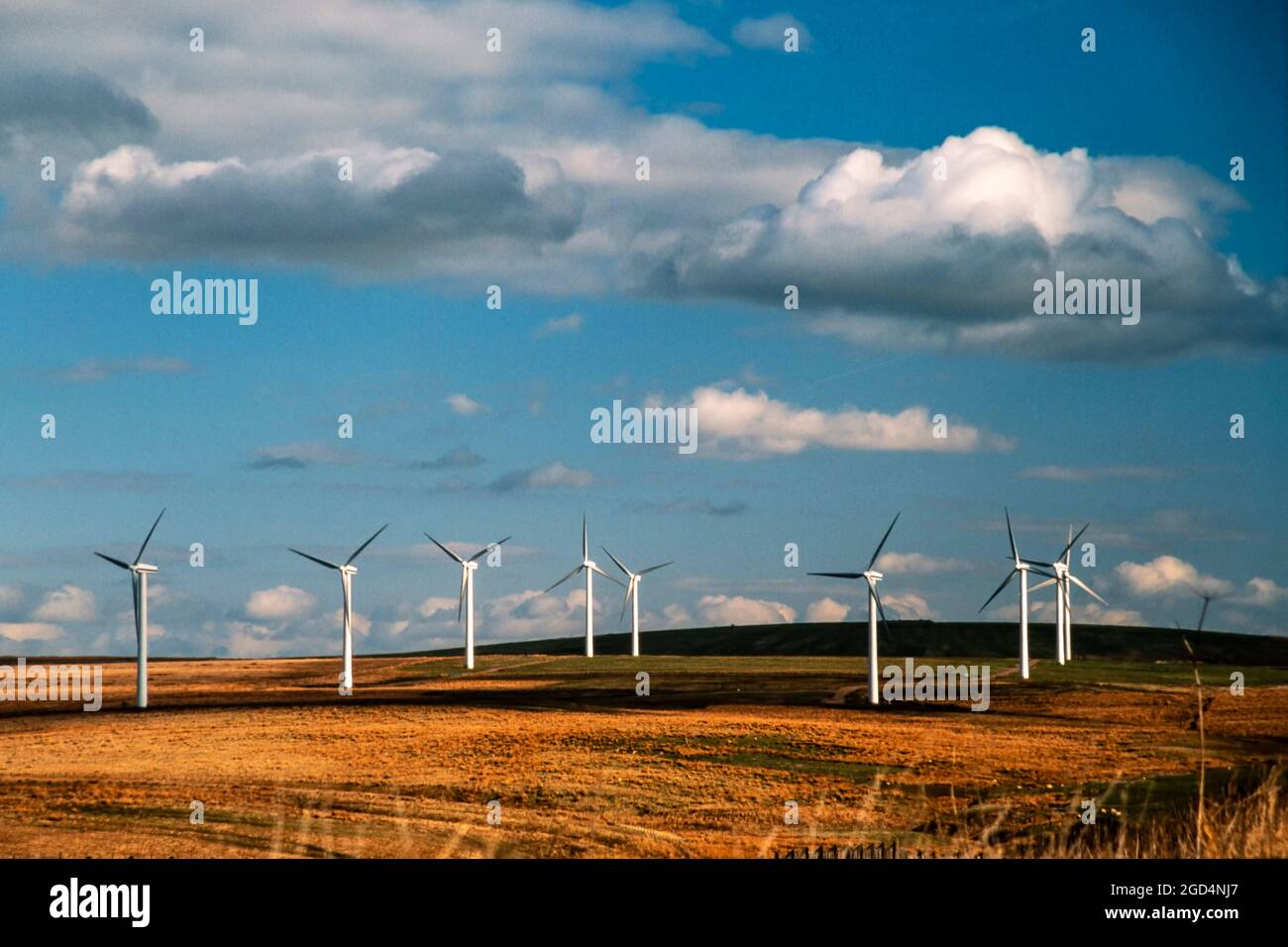 Windmills on wind farm, Border region, Scotland, UK Stock Photo - Alamy