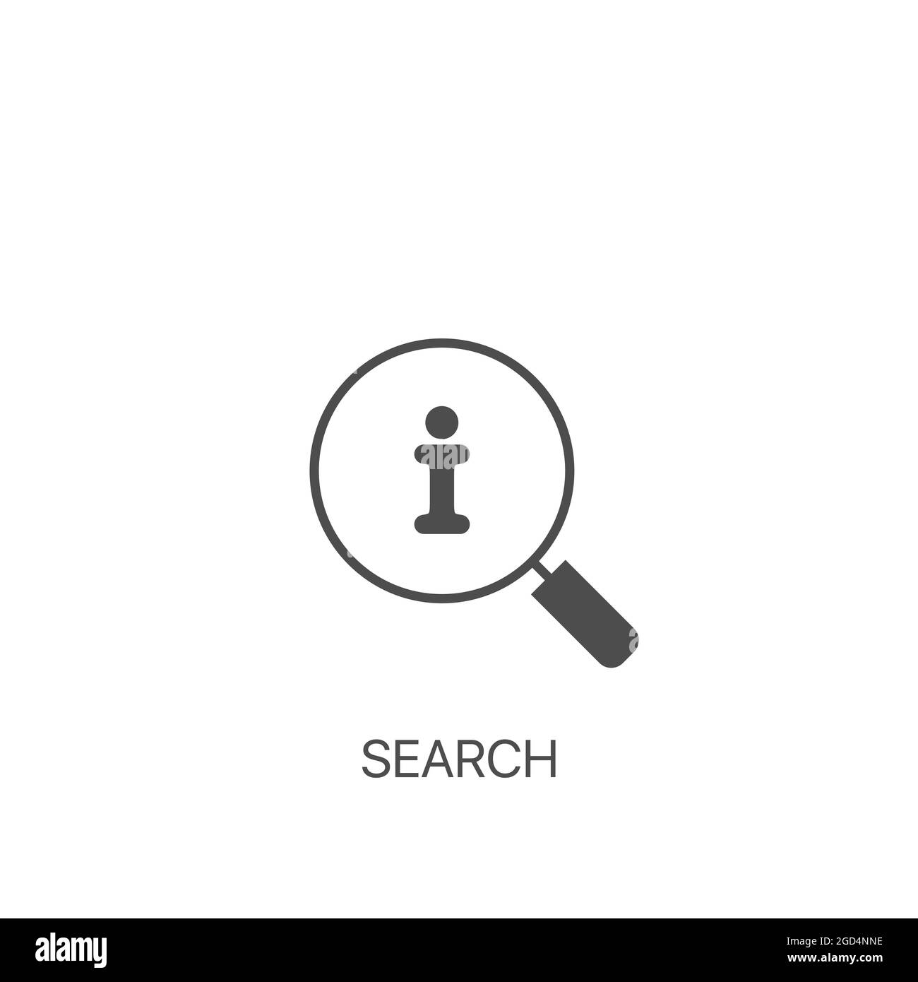 Magnifying glass and information icon Information help icon, info ...