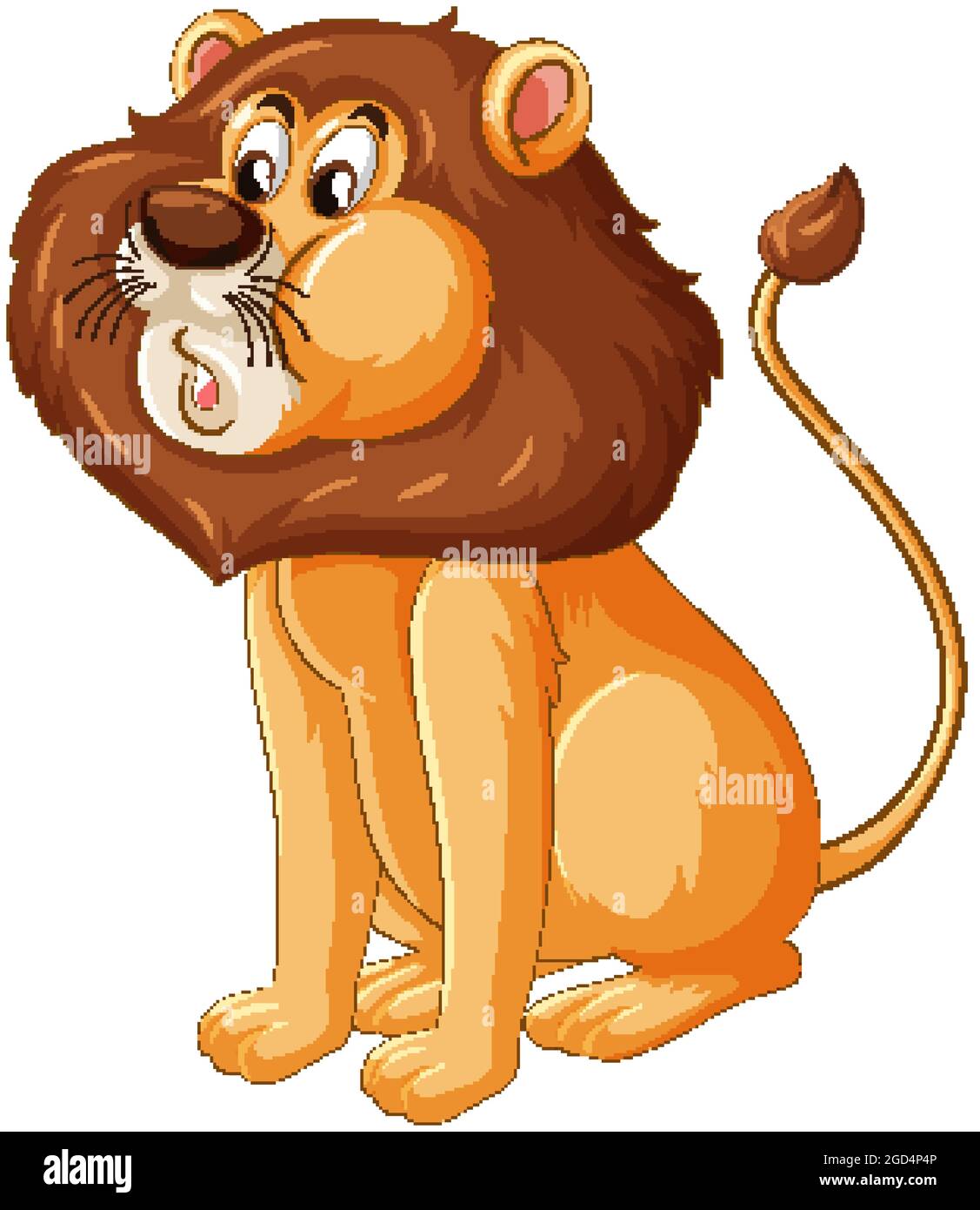 Lion sitting in zoo animal Stock Vector Images - Alamy