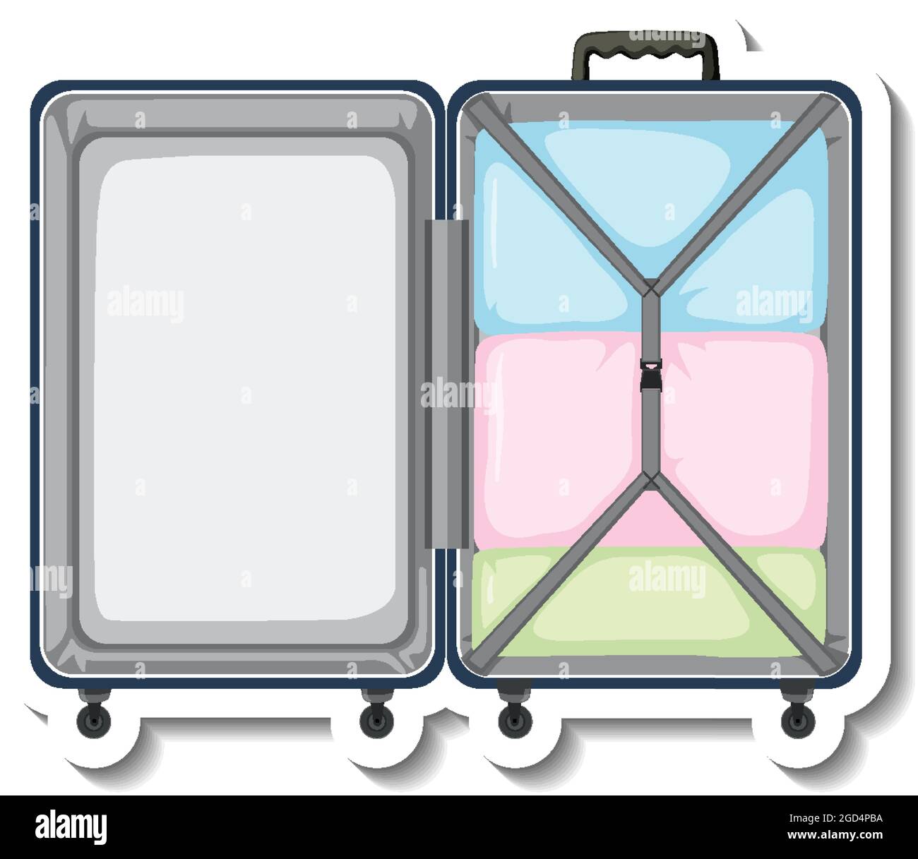 Top view of the opened suitcase illustration Stock Vector Image & Art ...