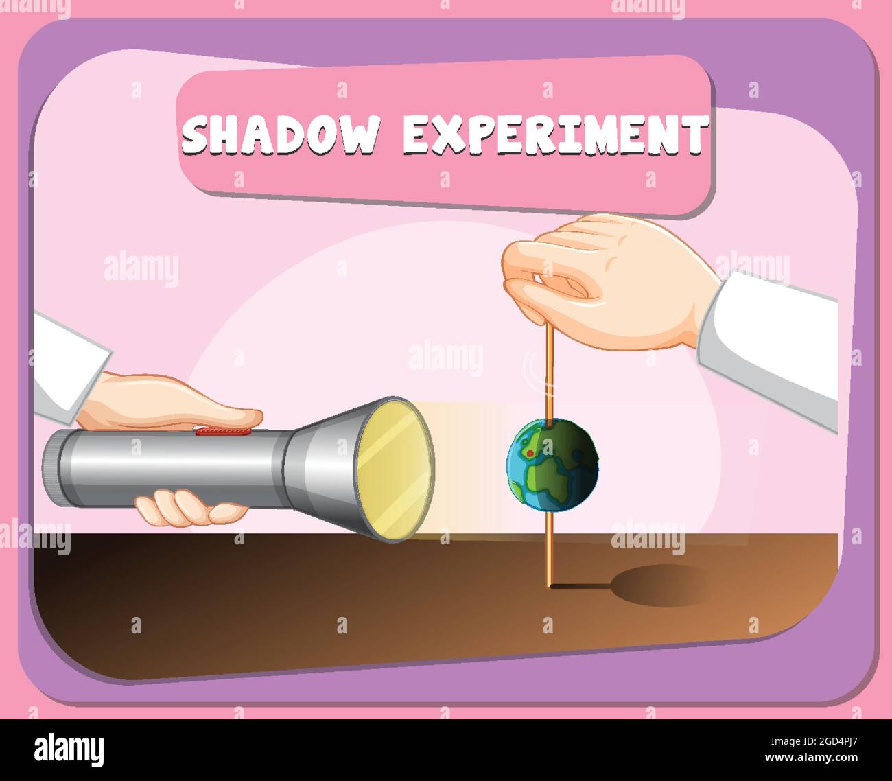 Shadow science experiment poster illustration Stock Vector Image & Art ...