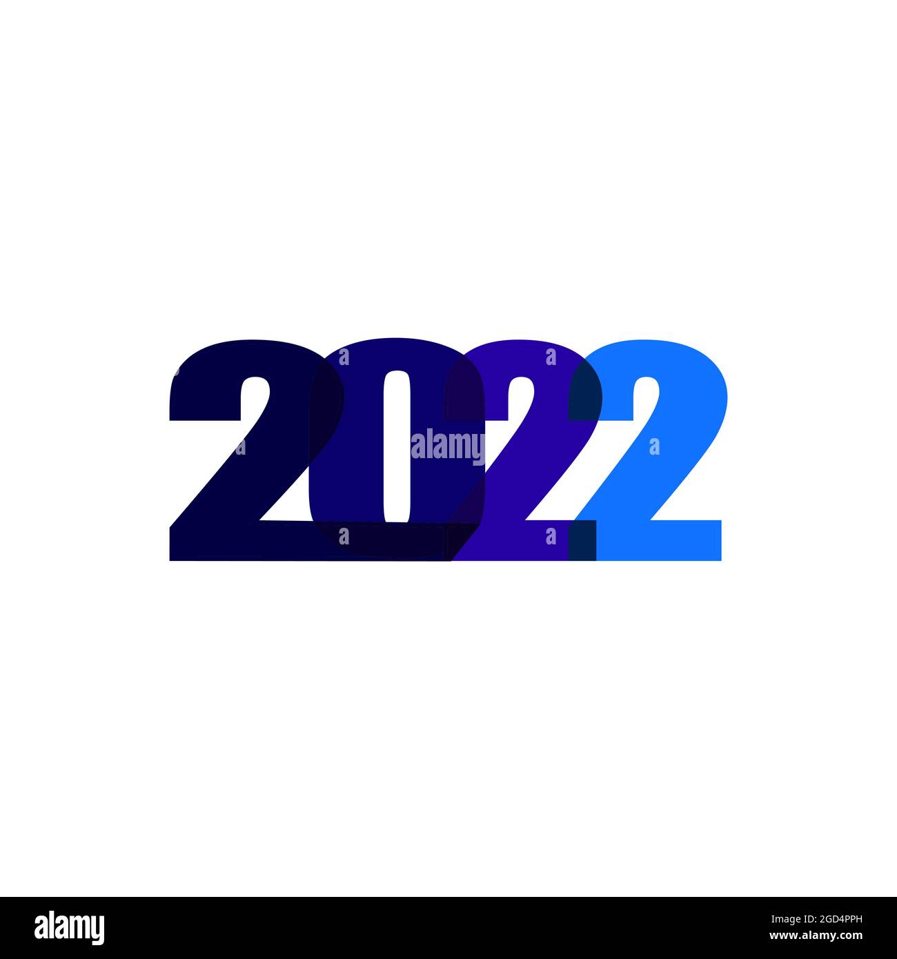 Date 2022 design blue color isolated on white Stock Vector Image & Art ...