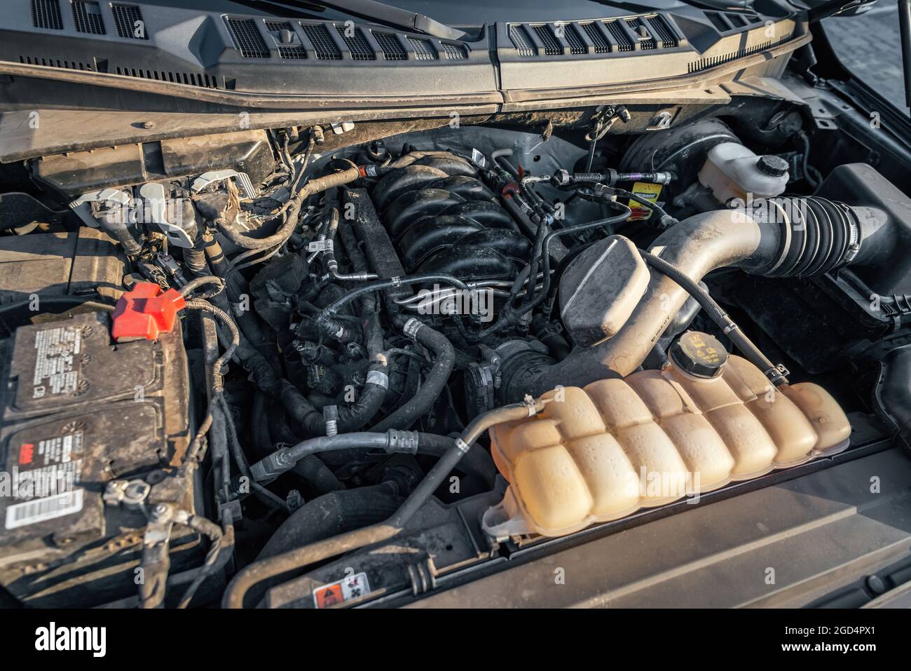 Ukraine, Odessa July 8 - The powerful engine of the modern car. Ford ...