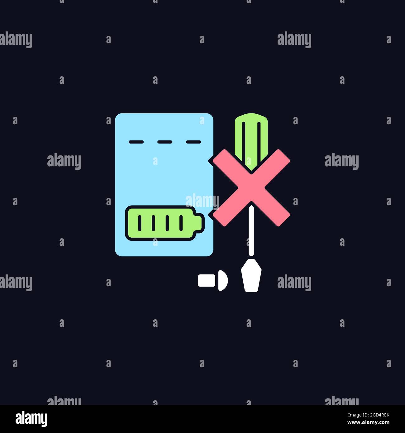 Dont disassemble charger RGB color manual label icon for dark theme ...