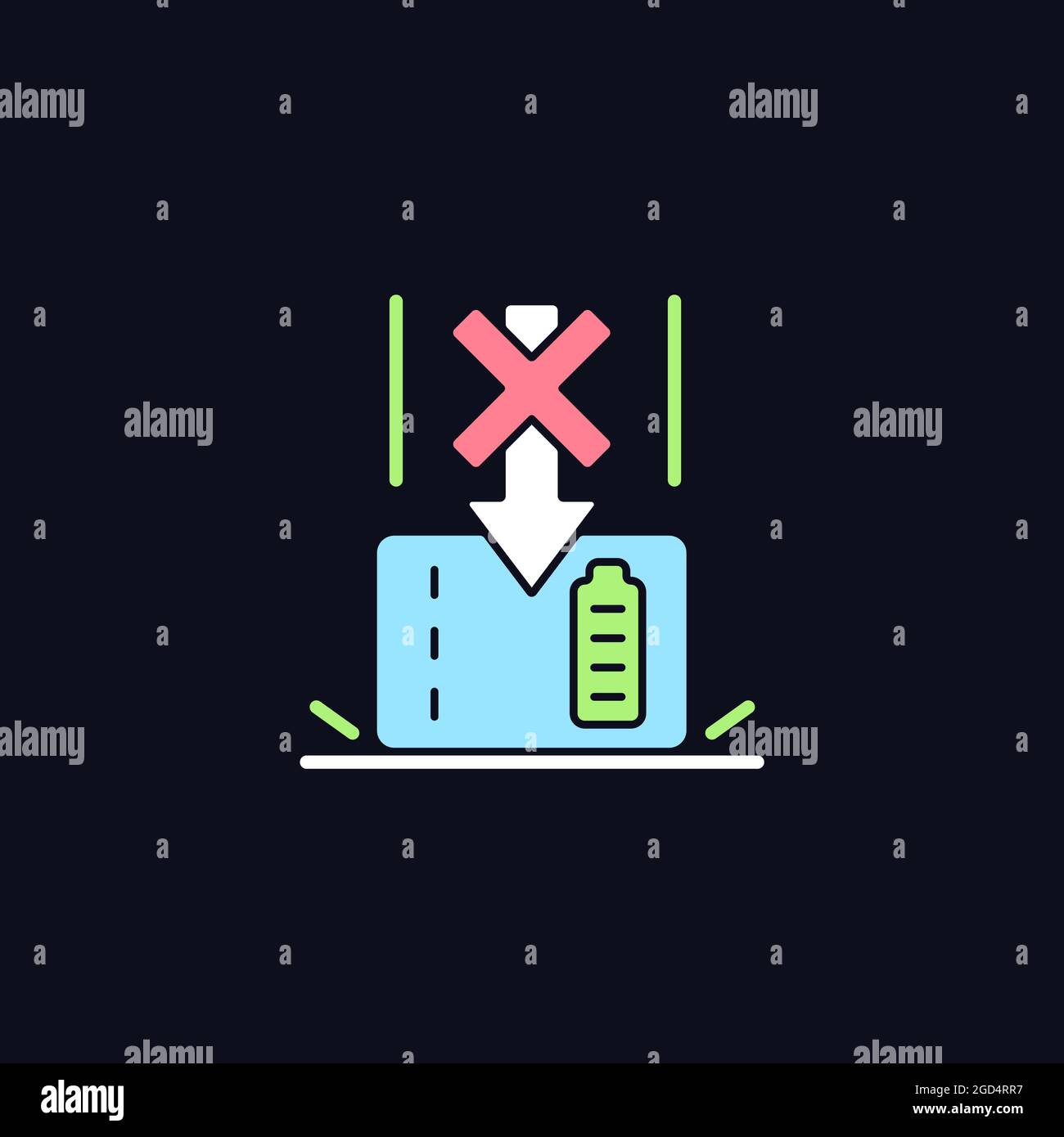 Dont drop powerbank RGB color manual label icon for dark theme Stock ...