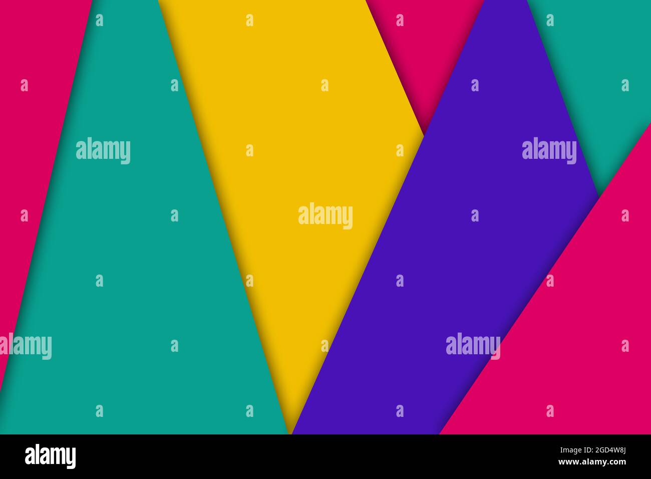 Diffrent shapes and colors of triangles with shadows, decorative ...