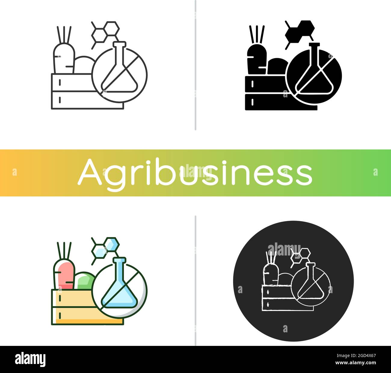 Chemical free food production icon Stock Vector Image & Art - Alamy