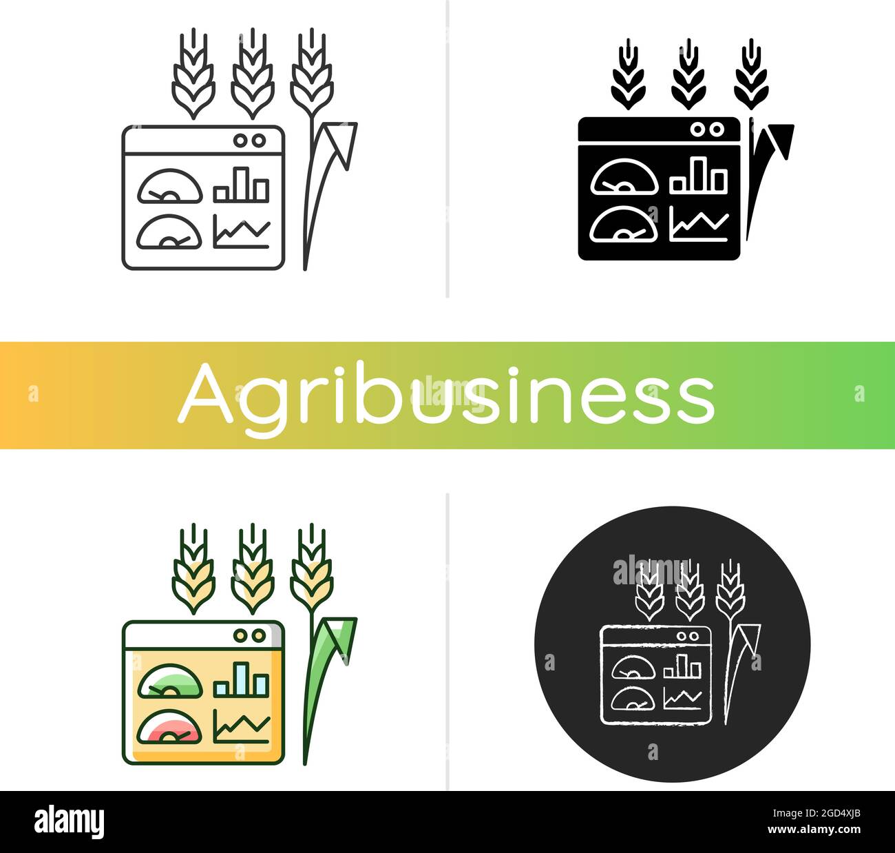 Crop and soil monitoring and management icon Stock Vector Image & Art ...