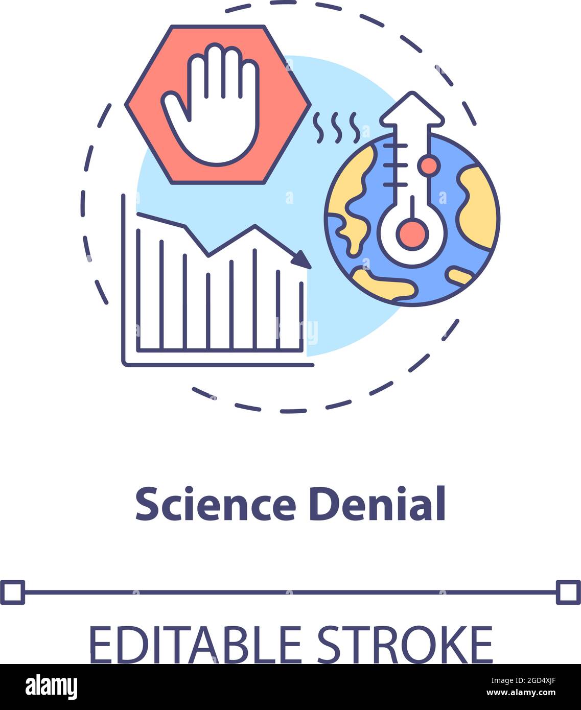 Science denial concept icon Stock Vector Image & Art - Alamy