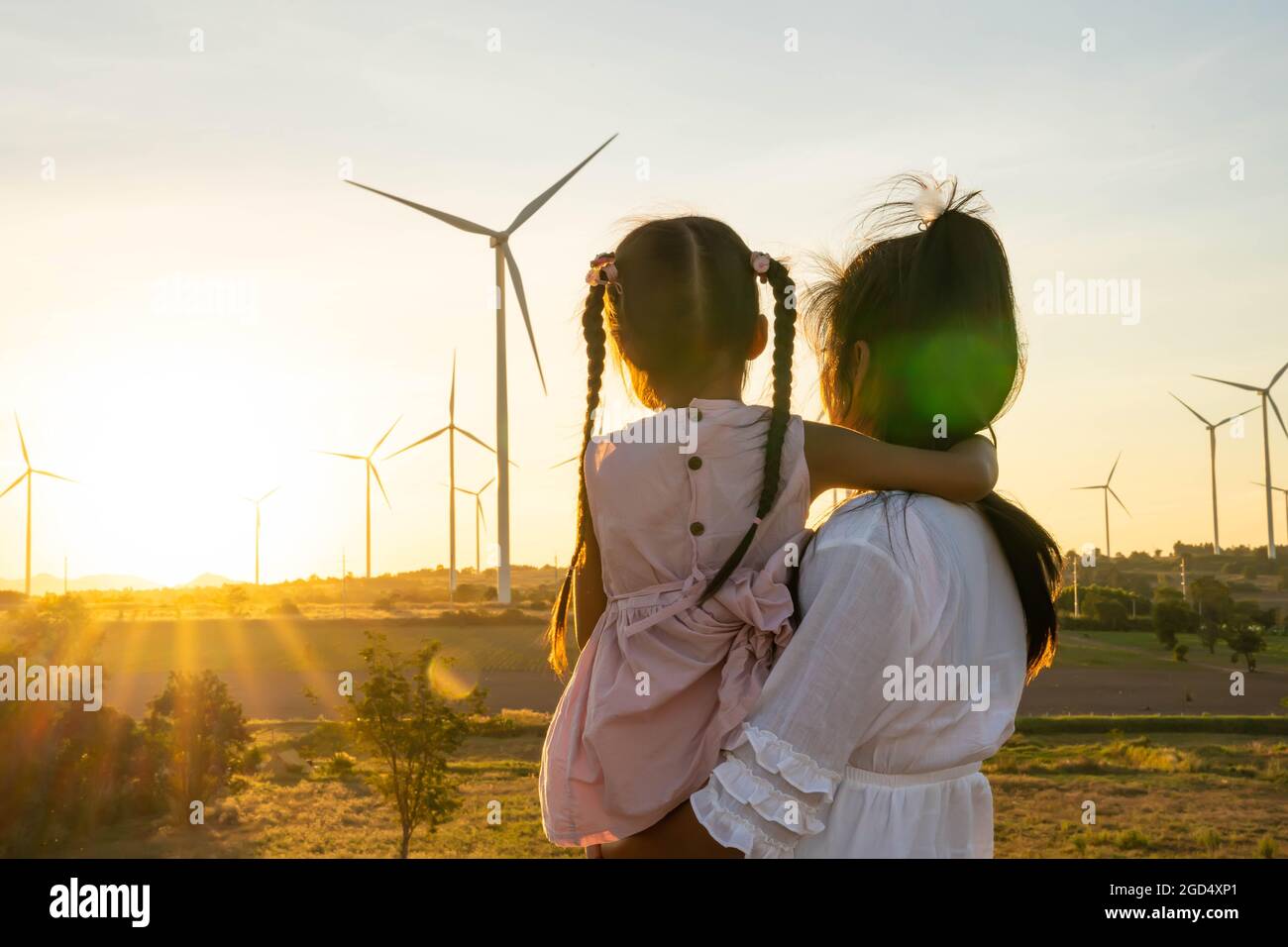 Wind turbines are alternative electricity sources, the concept of ...