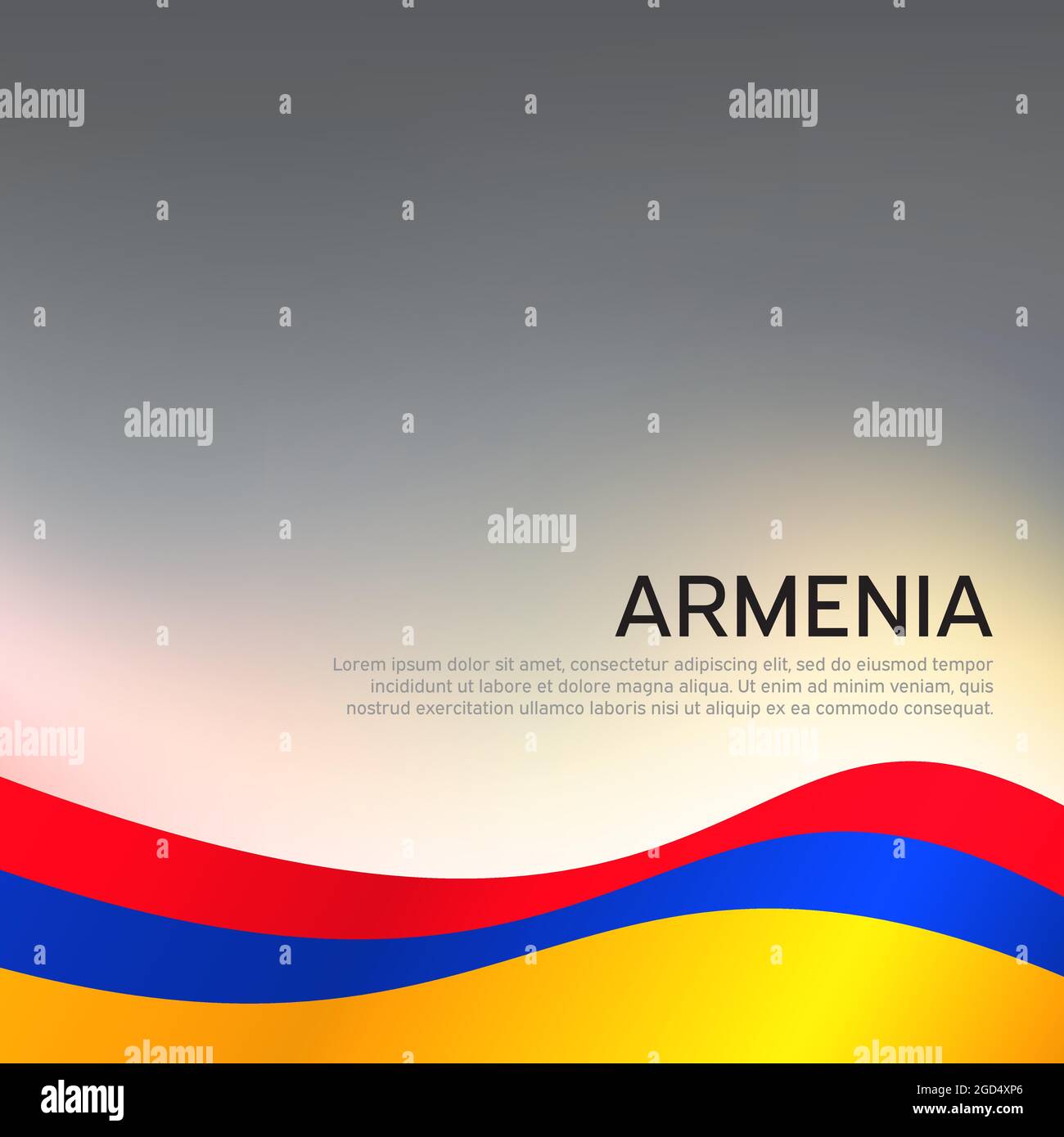Abstract waving armenia flag. Creative background for design of ...