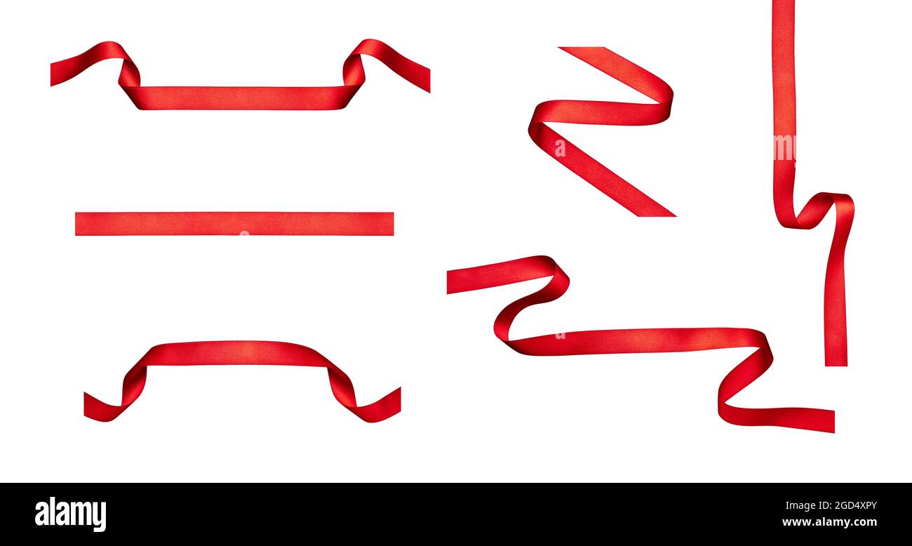 red ribbon bow celebration decoration Stock Photo - Alamy