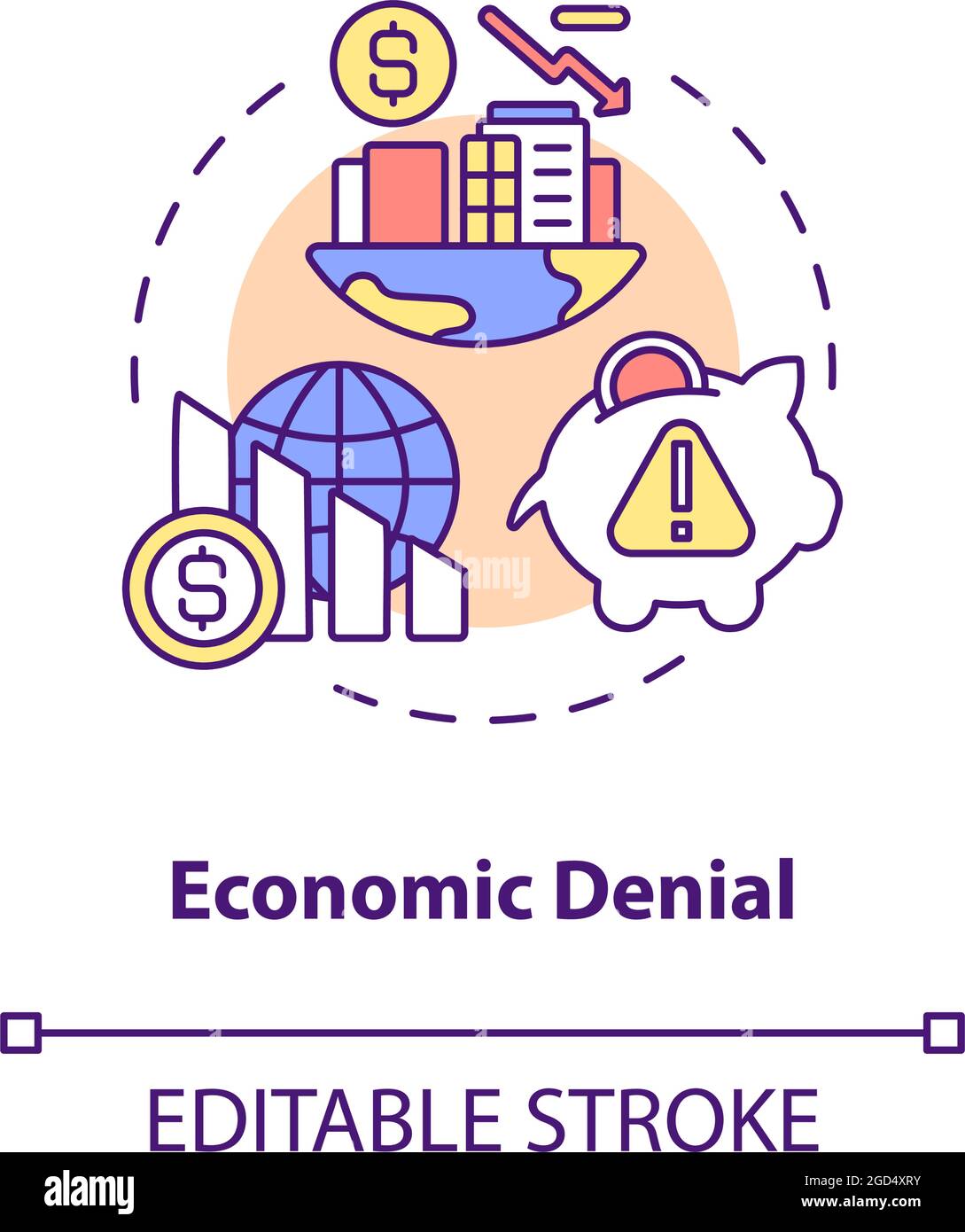 Economic denial concept icon Stock Vector Image & Art - Alamy