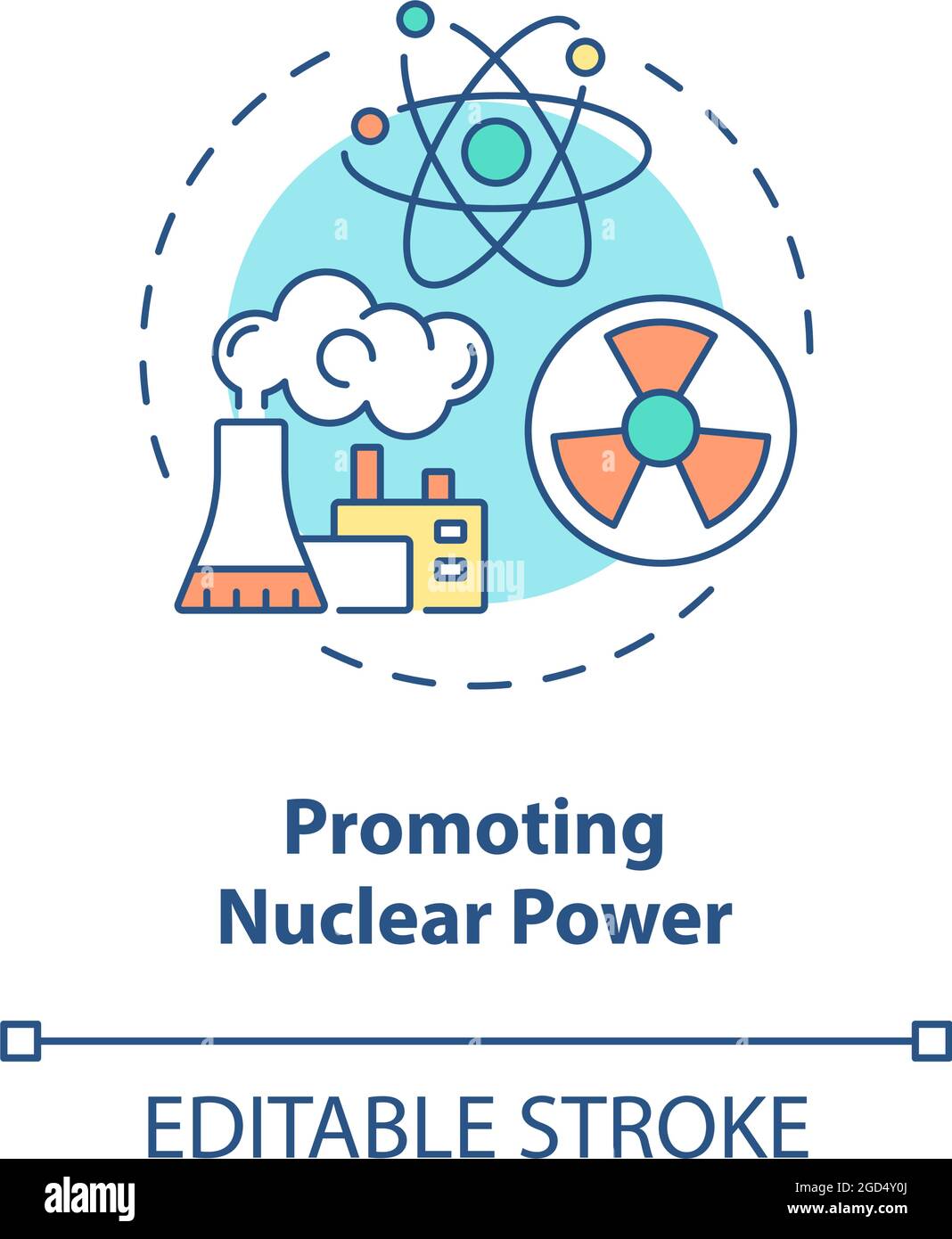 Promoting nuclear power concept icon Stock Vector Image & Art - Alamy