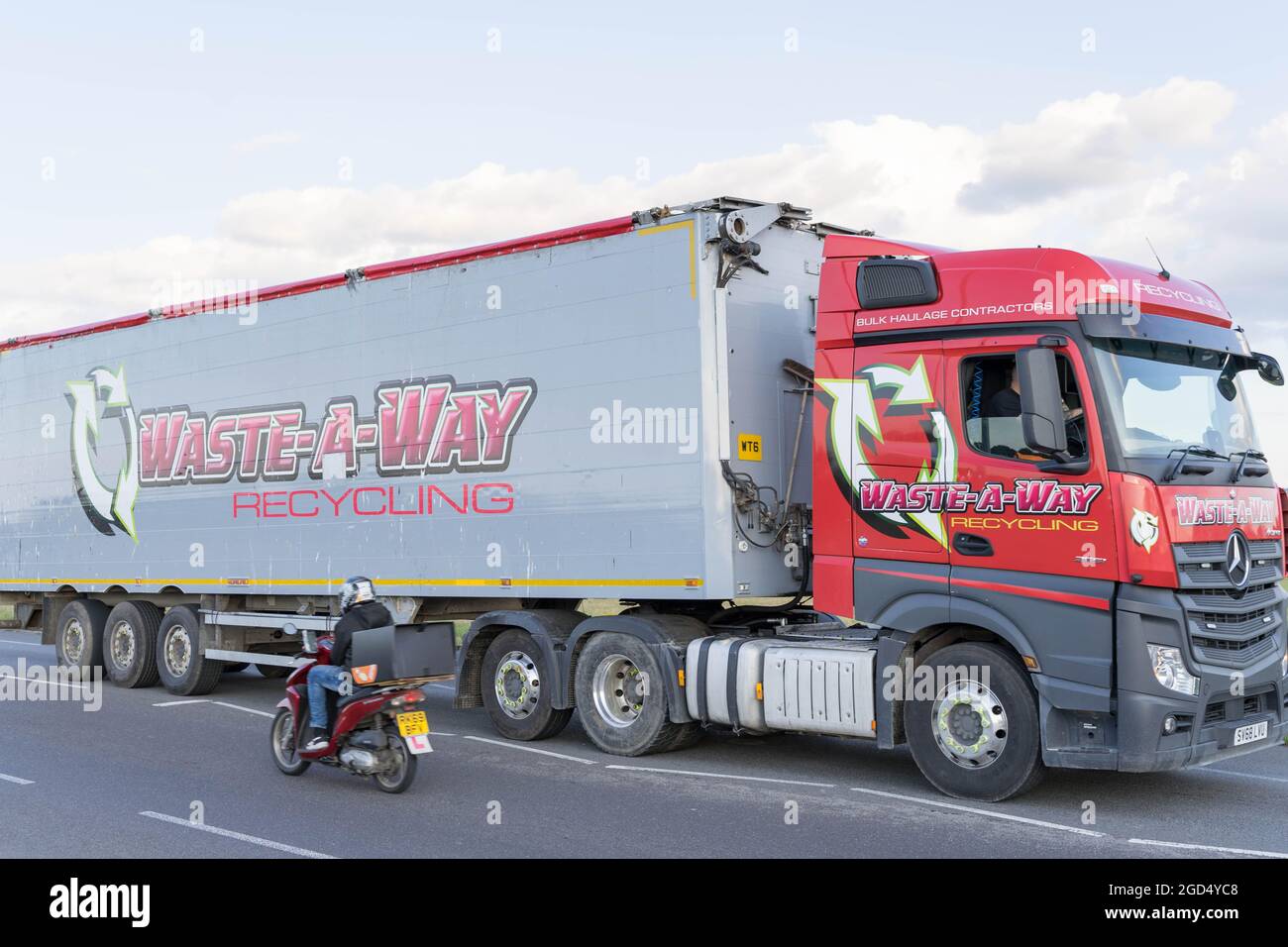 Water-A-Way HGV lorry out on road A2 London England Stock Photo - Alamy