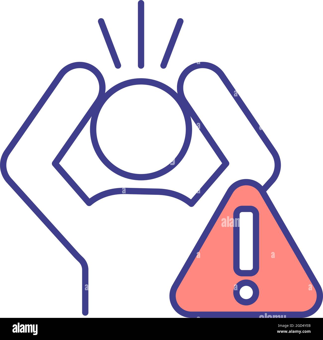 Human in panic attack RGB color icon Stock Vector Image & Art - Alamy