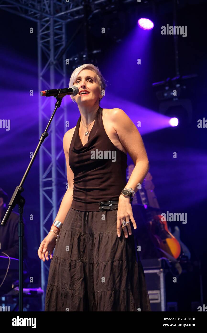 Alison Wheeler of The South performing at Wickham Festival, Hampshire ...