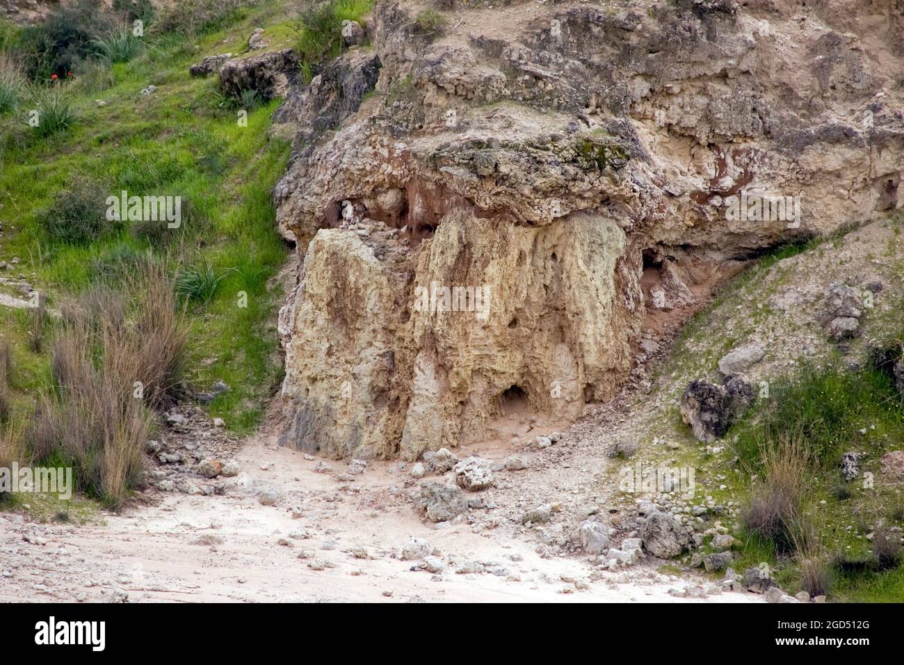 Abandoned Sulfur Quarry at Beeri Forest. Beeri Forest is a National ...