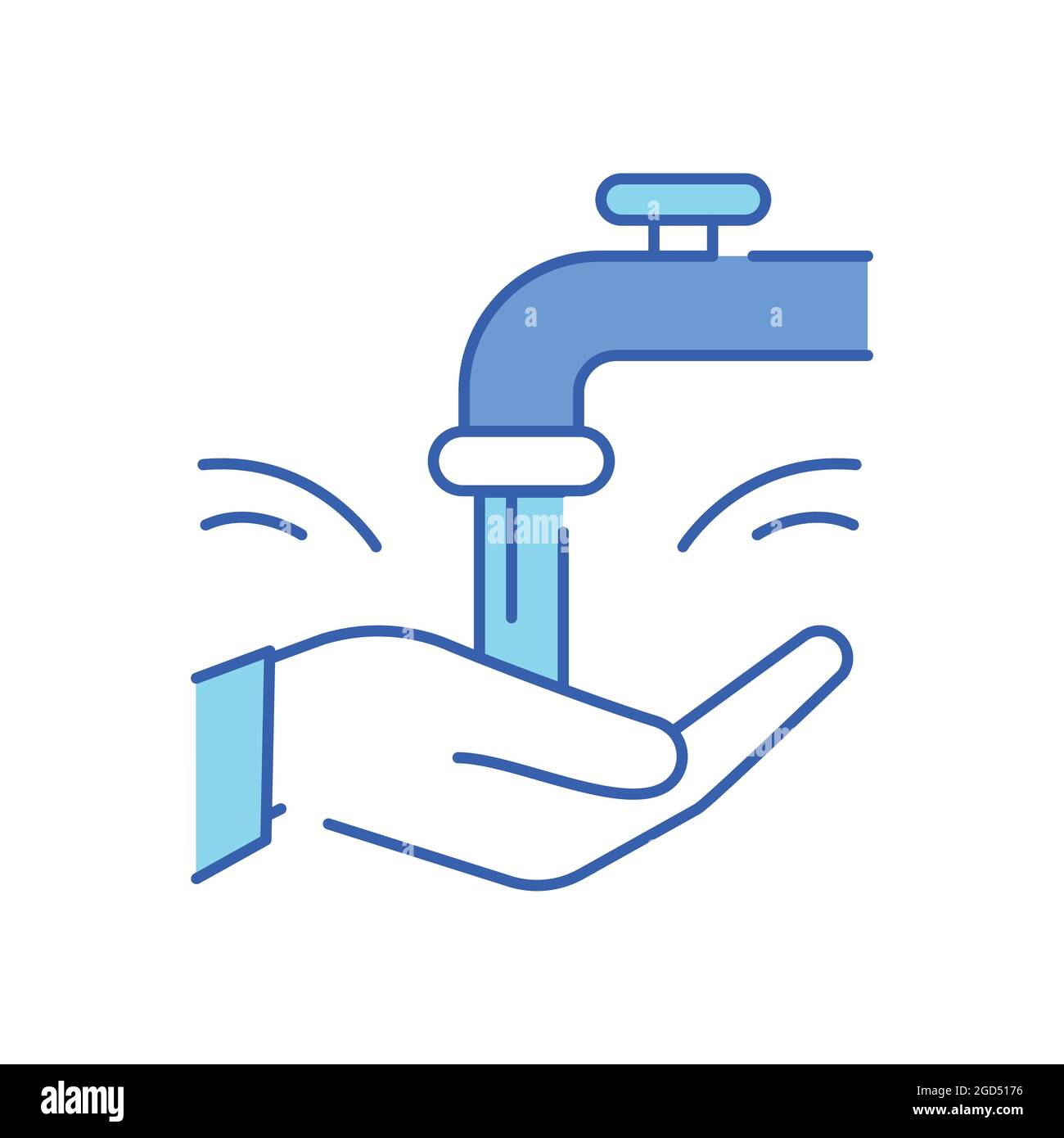 Clean water and sanitation color icon. Corporate social responsibility ...