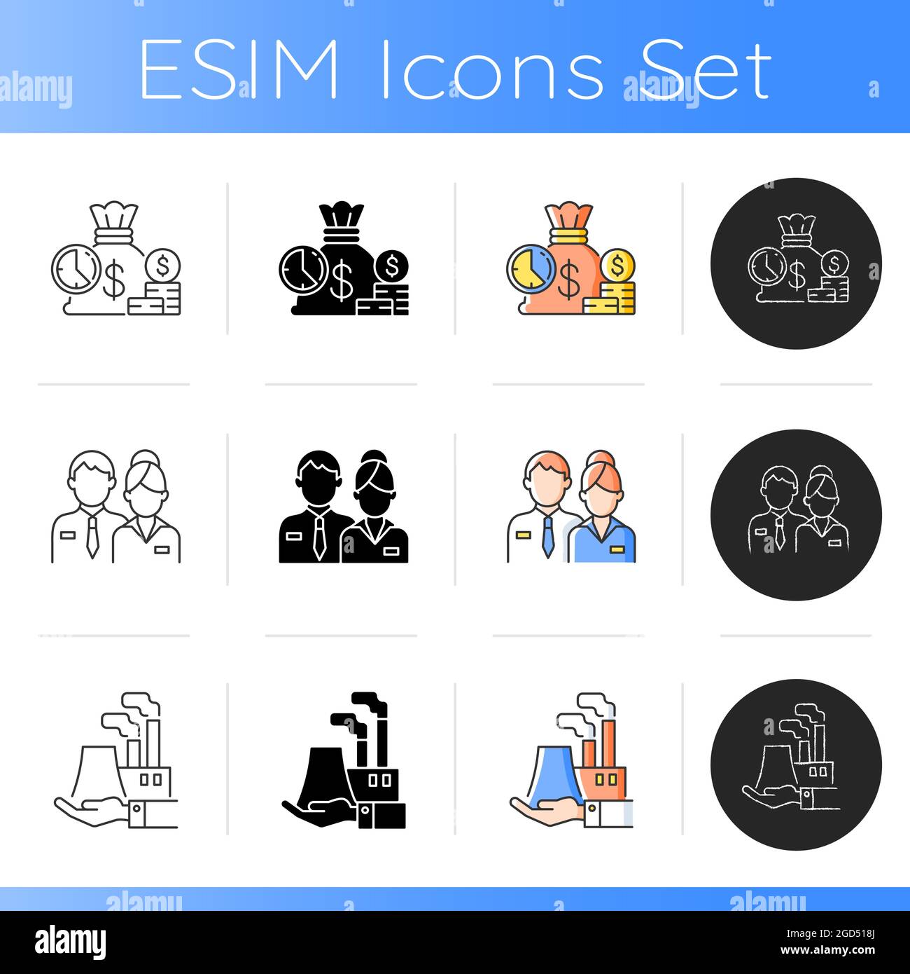 Company staff icons set Stock Vector Image & Art - Alamy