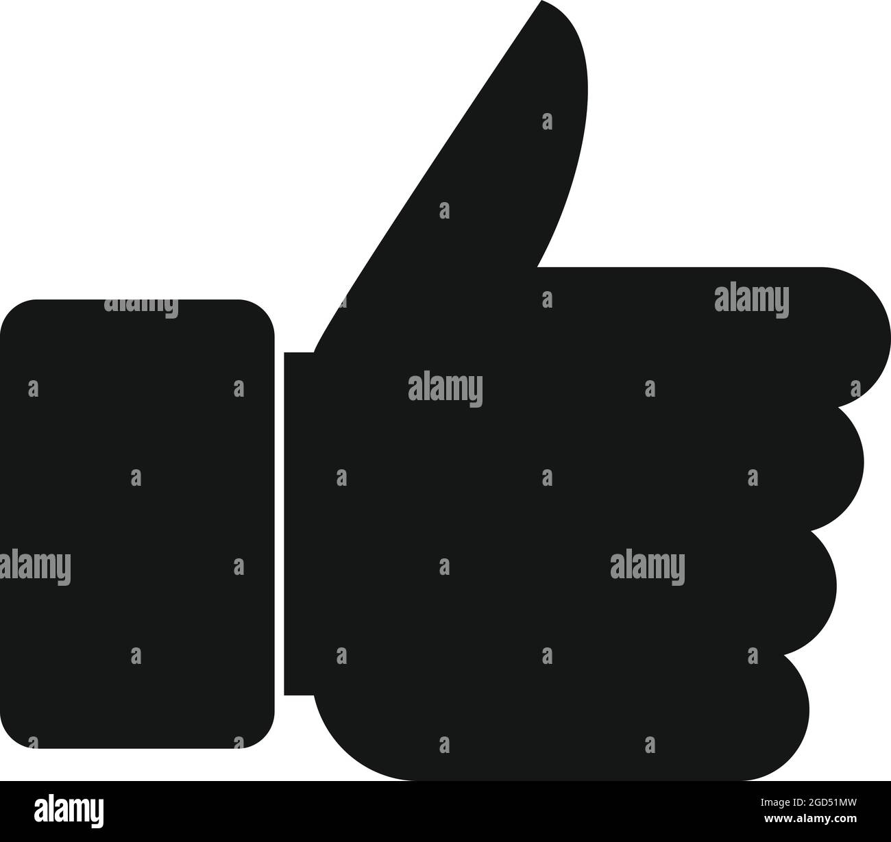 Quality thumb up icon simple vector. Best hand. Success customer Stock ...