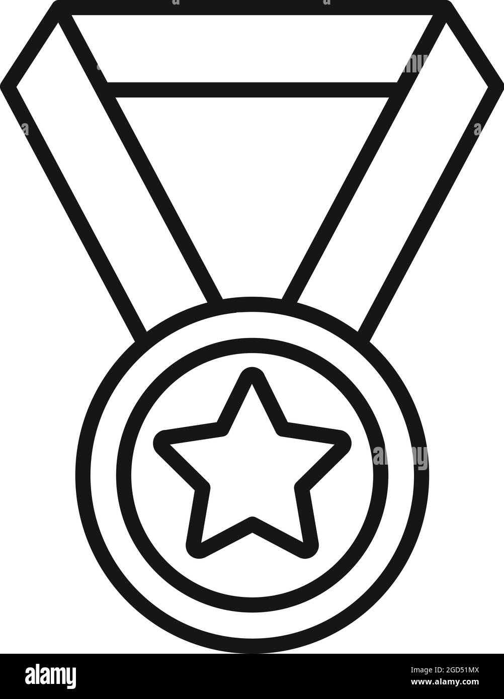 Quality medal icon outline vector. Certificate award. Premium badge ...
