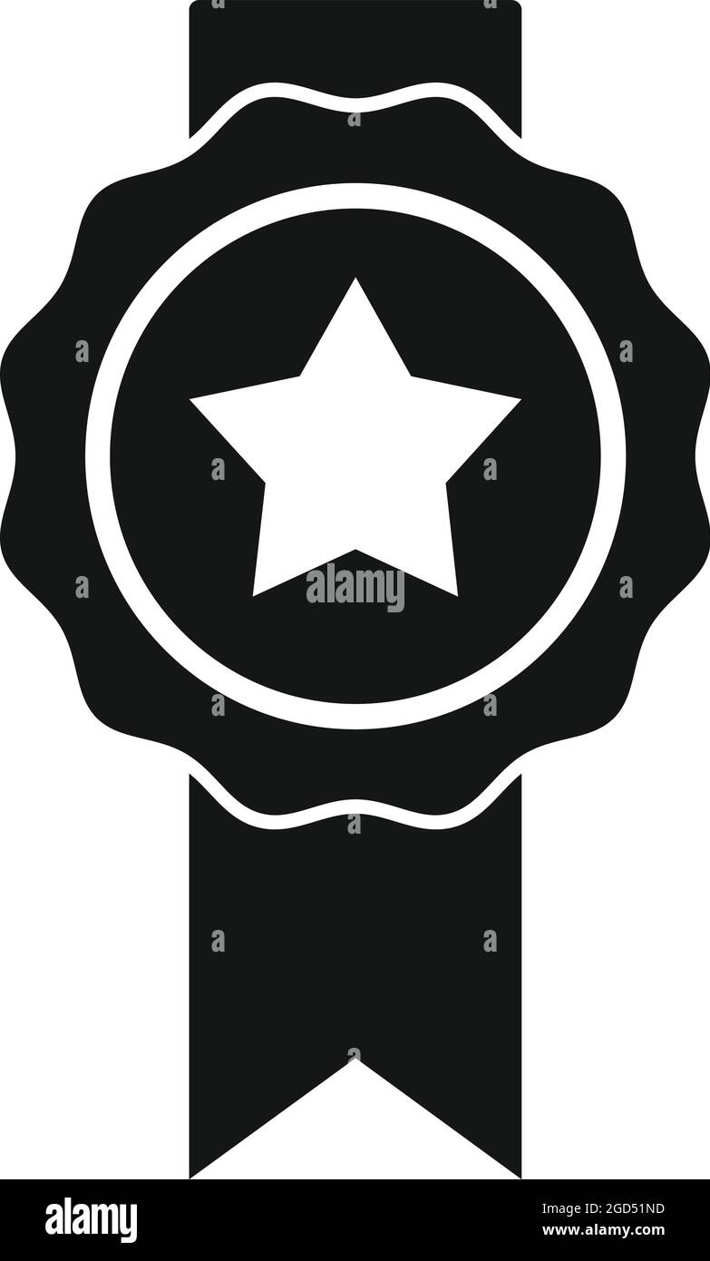 Quality emblem icon simple vector. Badge label. Award style Stock ...