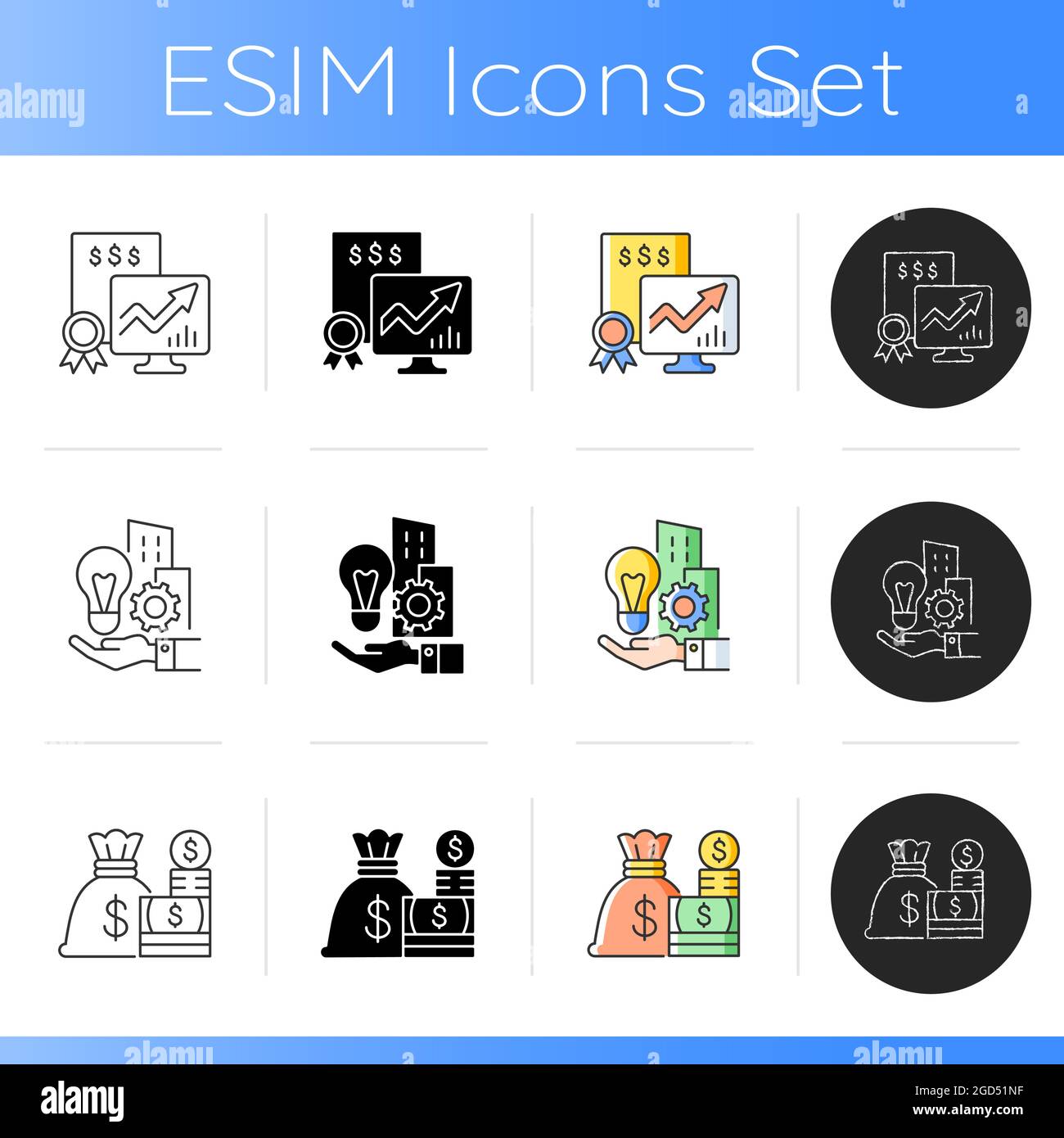 Business assets icons set Stock Vector Image & Art - Alamy