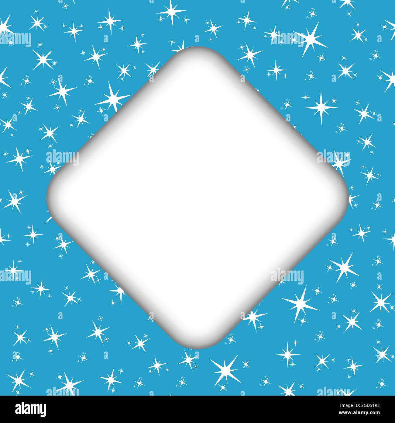 star background with a square in the center with a place for text ...