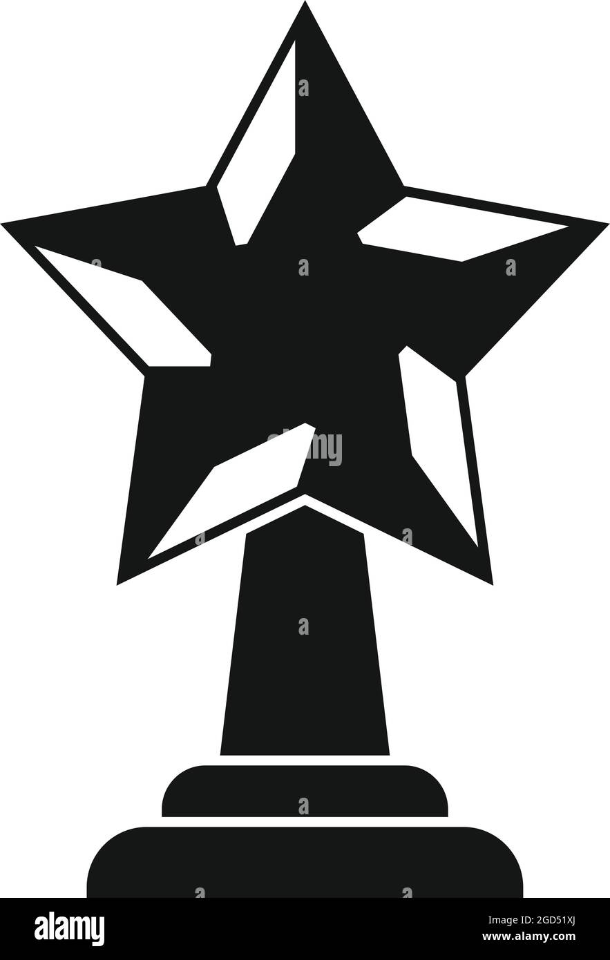 Star trophy icon simple vector. Winner award. Prize victory Stock ...