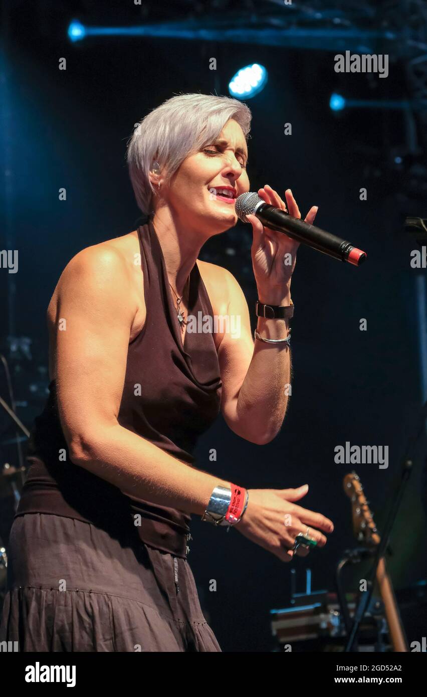 Alison Wheeler of The South performing at Wickham Festival, Hampshire ...