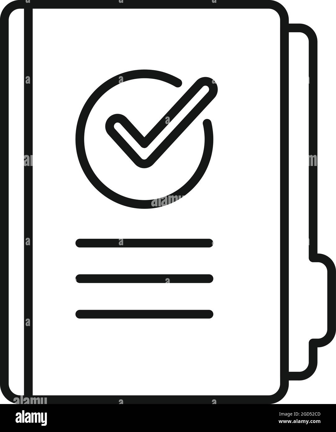Quality folder icon outline vector. Document file. Policy standard ...