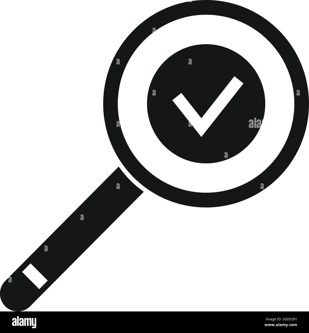 Quality magnifier icon simple vector. Glass control. Document check ...