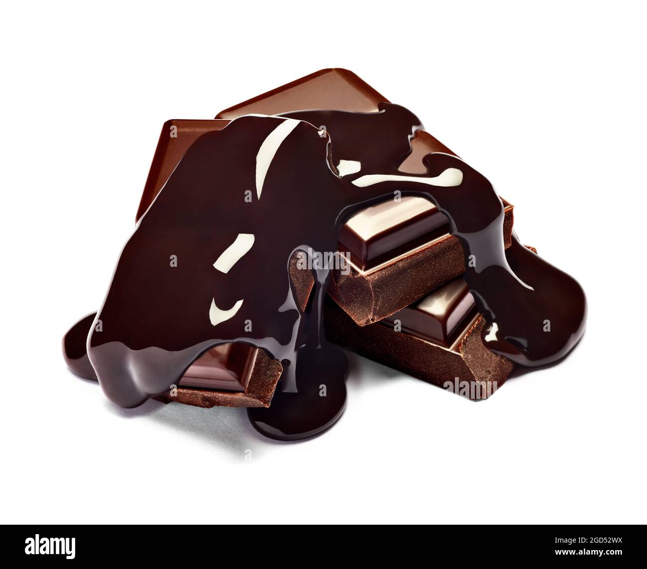 Melted milk brown chocolate Cut Out Stock Images & Pictures - Alamy