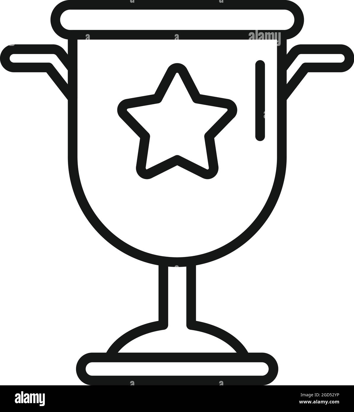 Quality cup icon outline vector. Award trophy. Winner prize Stock ...